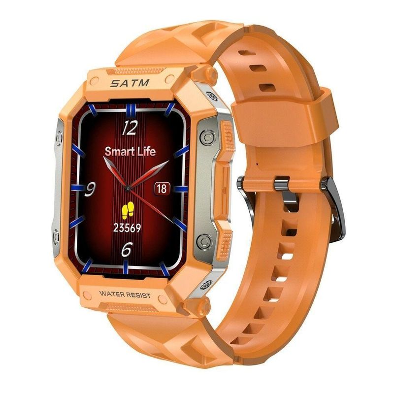 Smartwatch Masculino Smartch Pg333 à Prova D'água Laranja - Trocafone
