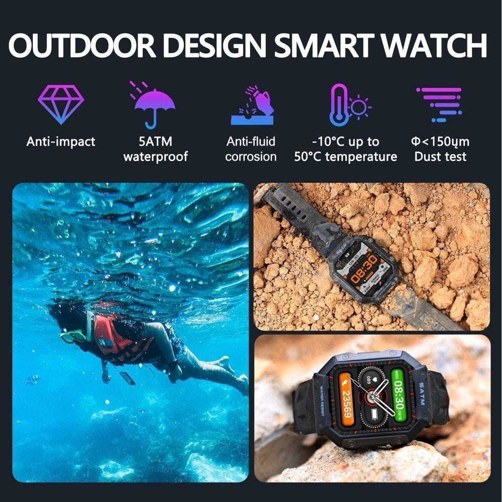 Smartwatch Masculino Smartch Pg333 à Prova D'água Laranja - Trocafone