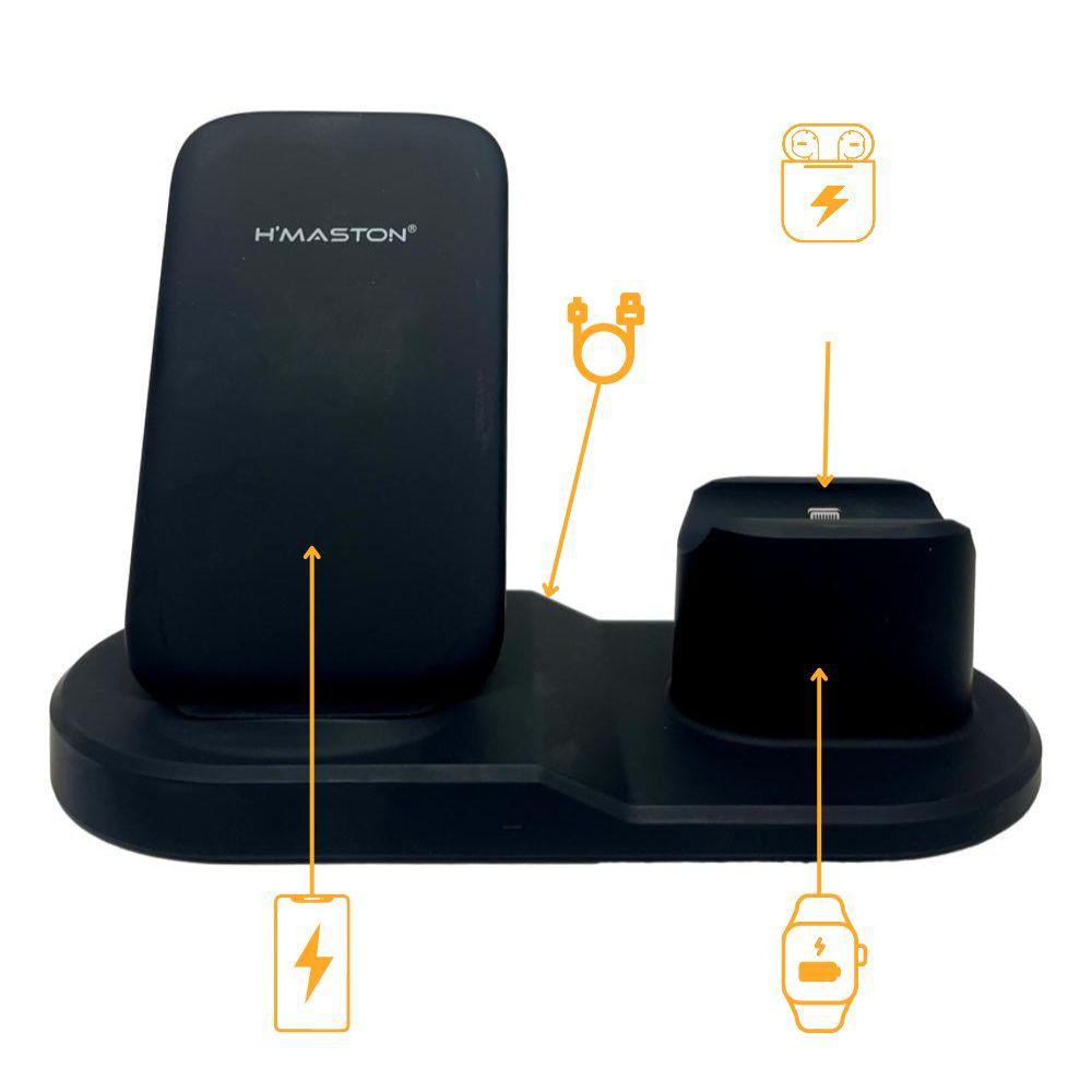 Carregador Sem Fio Magnético de indução 3 em 1 YD15 - Trocafone